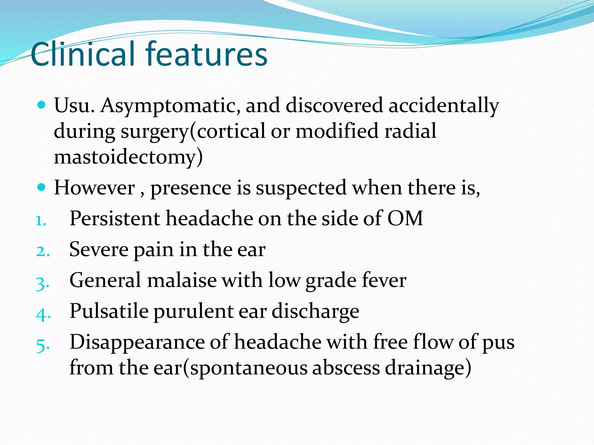 Otitis media intracranial complications | PPTX