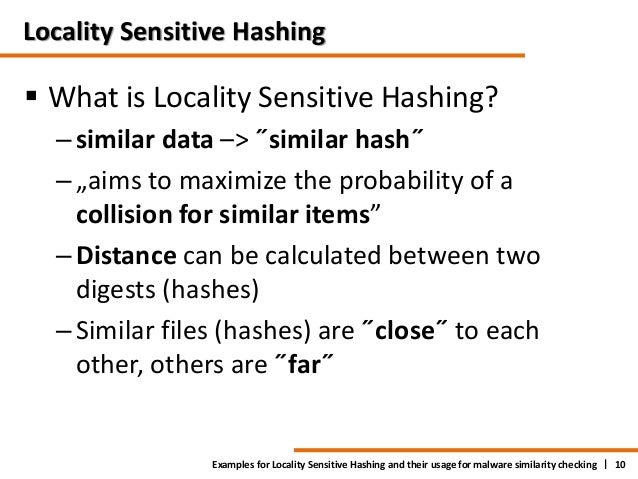 Csongor Tamás Examples Of Locality Sensitive Hashing And Their Usage 