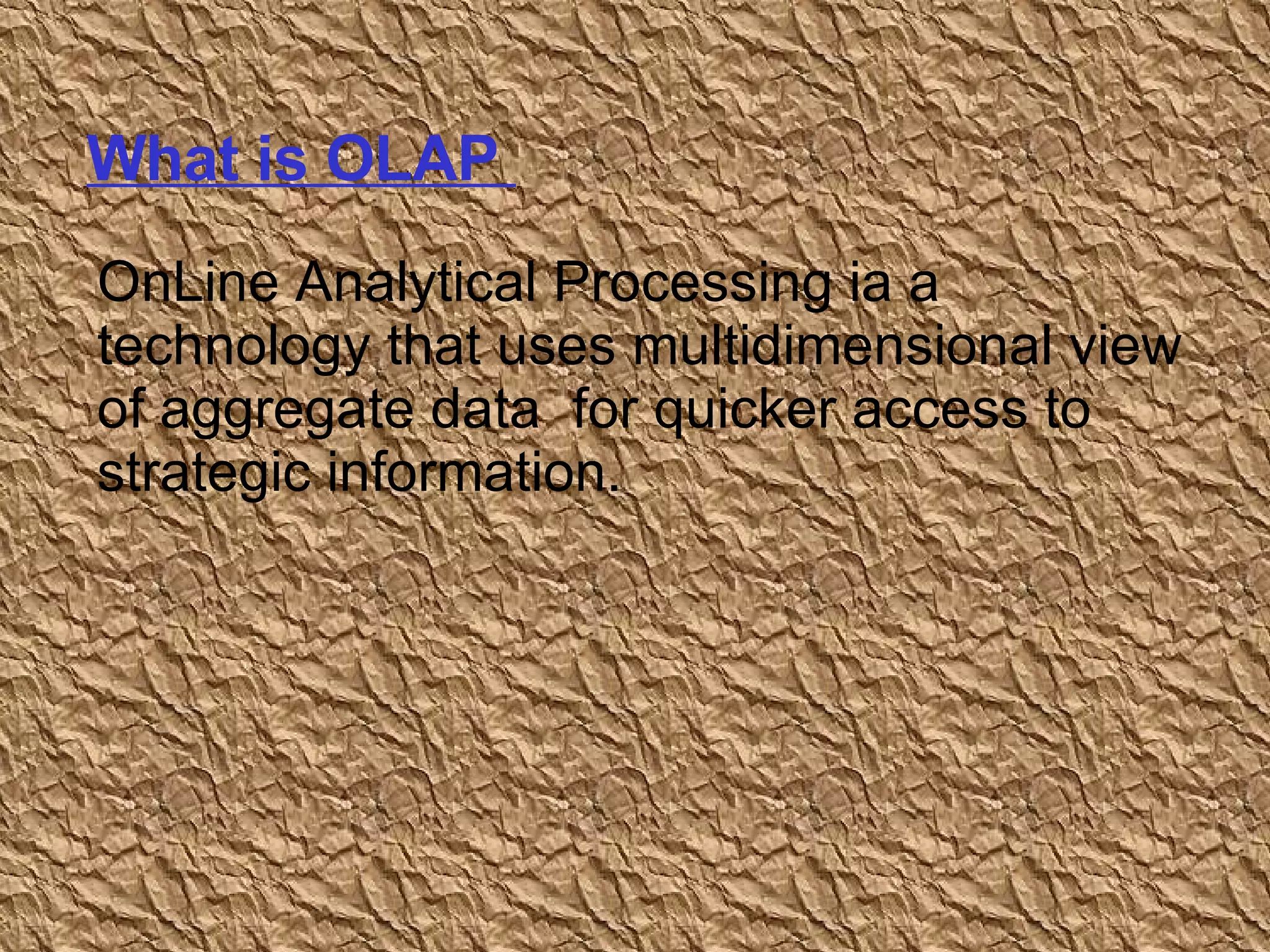 Online Analytical Processing | PPT