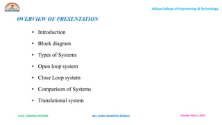 Introduction to control system( open loop & closed loop system) | PPT