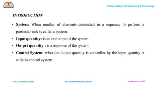 Introduction to control system( open loop & closed loop system) | PPT