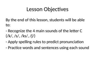 C_Sound_Lesson for Intermediate students | PPTX