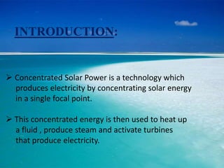 Concentrated solar power | PPTX