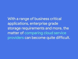 Compare cloud service providers with this simple guide | PDF | Cloud ...