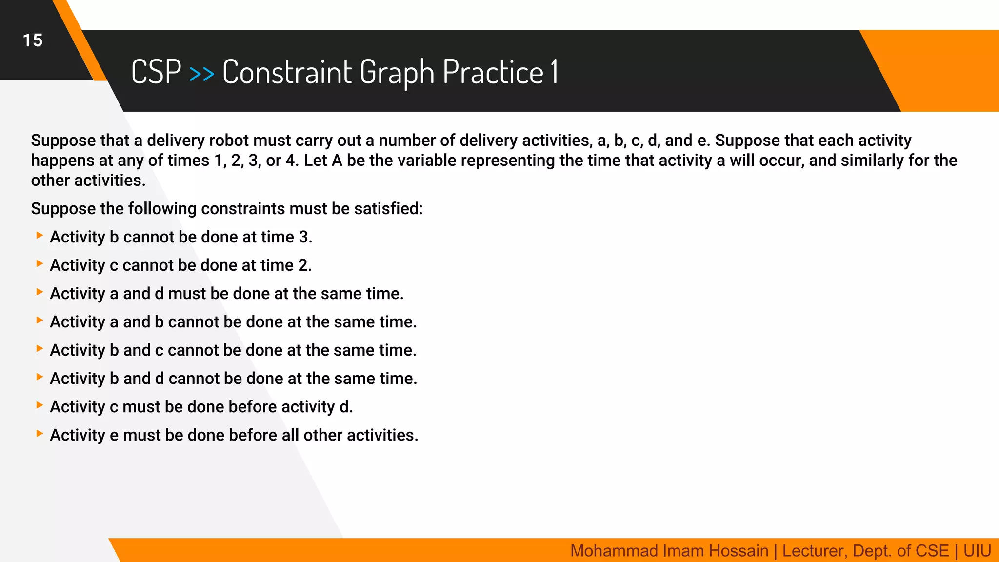 AI 7 | Constraint Satisfaction Problem | PDF