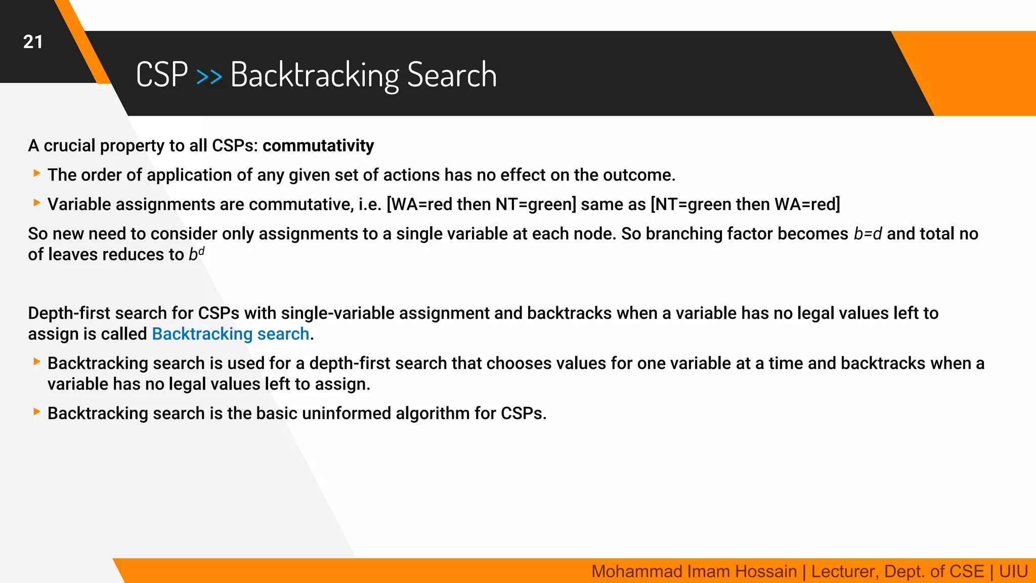 AI 7 | Constraint Satisfaction Problem | PDF