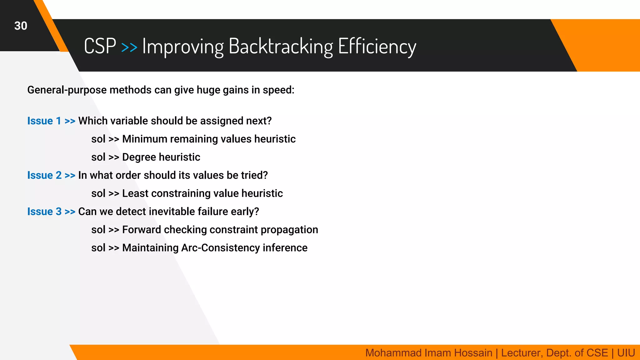 AI 7 | Constraint Satisfaction Problem | PDF