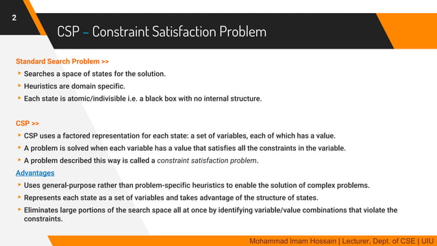 AI 7 | Constraint Satisfaction Problem | PDF