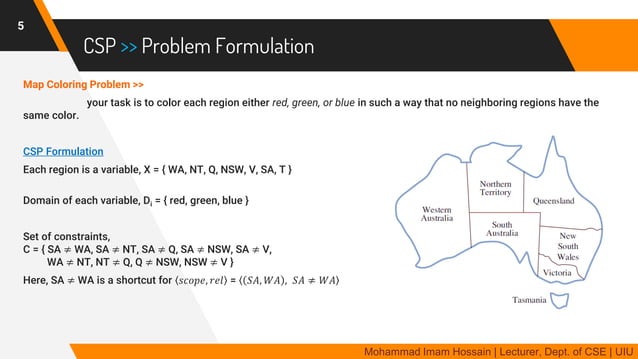 Ai 7 Constraint Satisfaction Problem Ppt