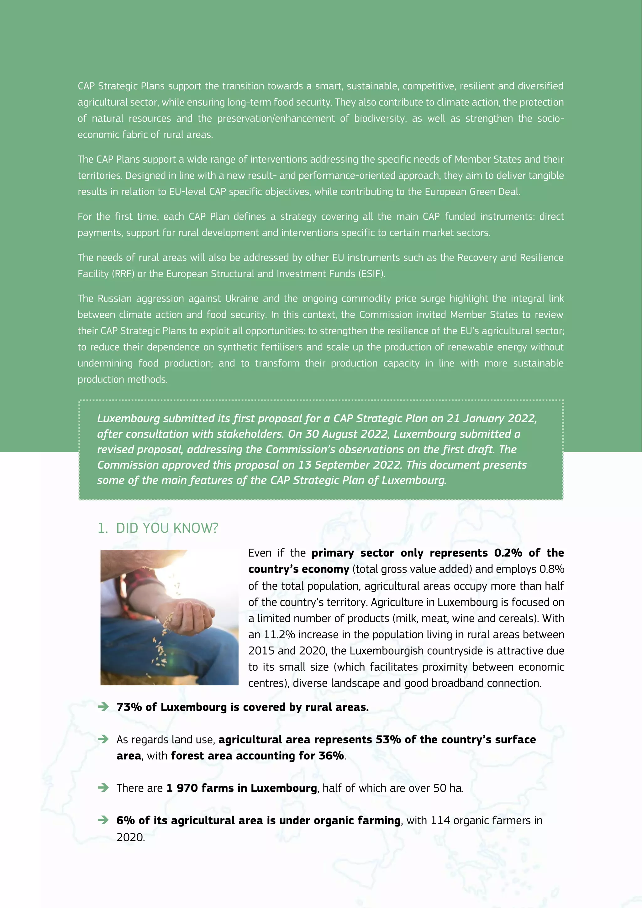 AT A GLANCE: LUXEMBOURG’S CAP STRATEGIC PLAN | PDF