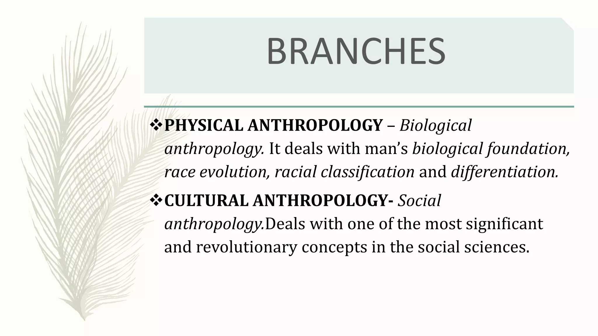 Anthropology, Sociology and Political Science | PPTX