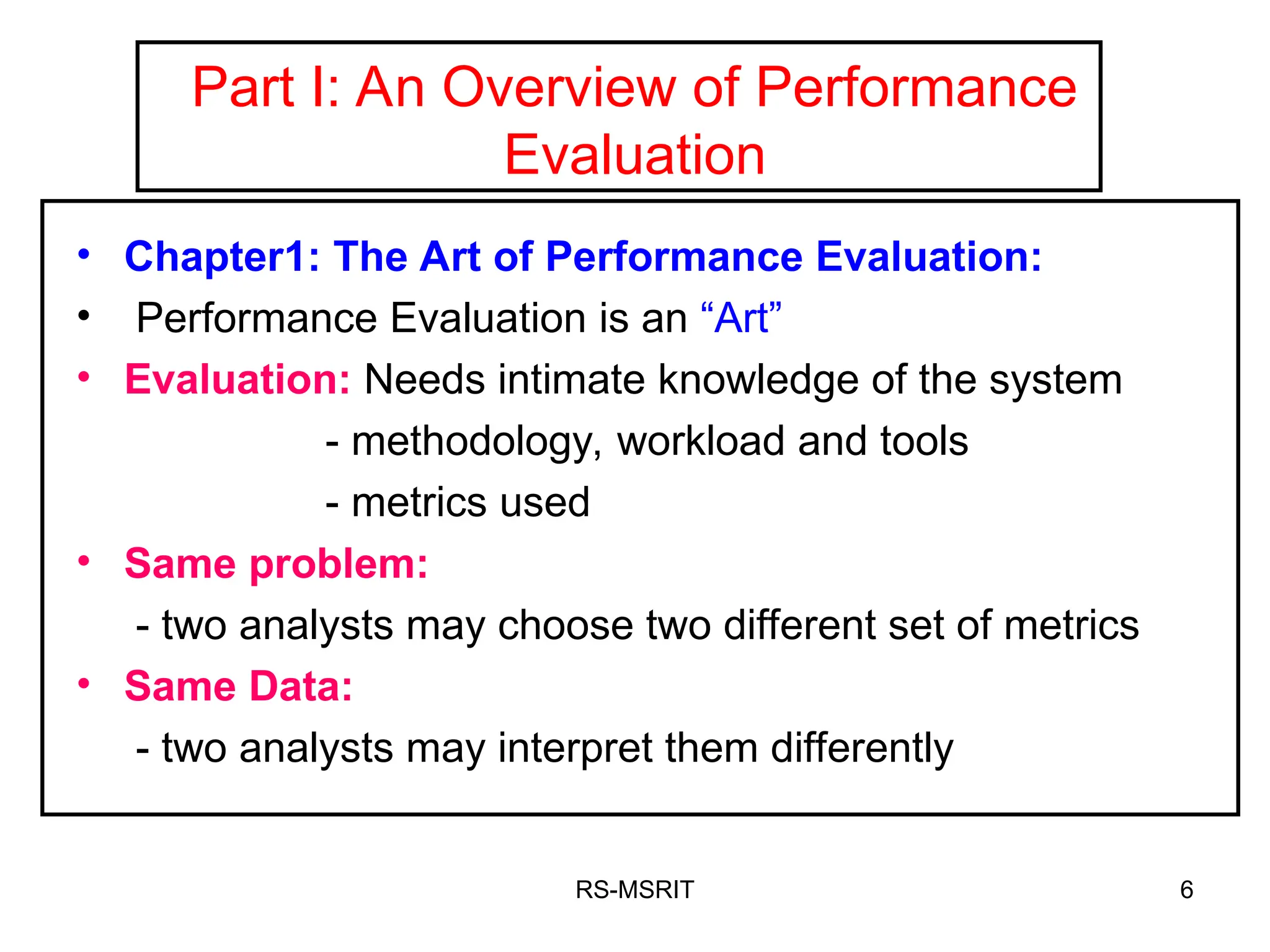 Computer System Performance Analysis CSE | PPT