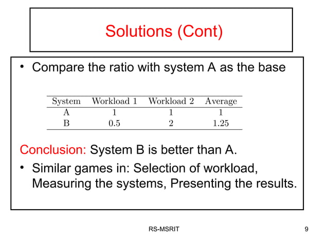 Computer System Performance Analysis CSE | PPT