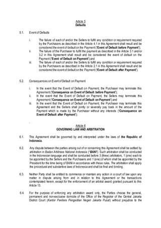 Conditional Sale and Purchase Agreement / Contract (Purchase this doc ...