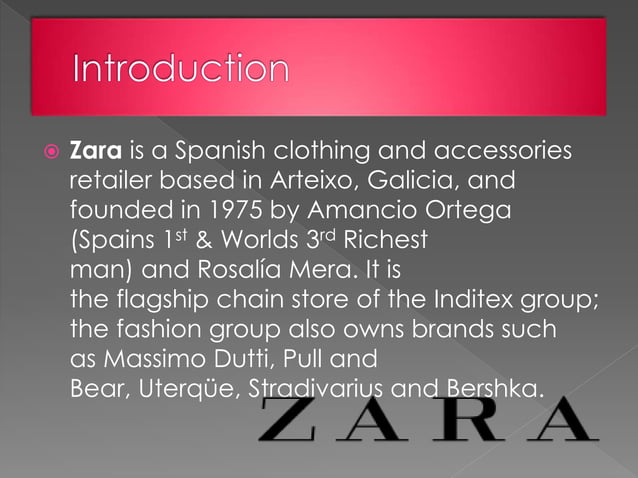 Zara (Overview) | PPTX | Style & Fashion
