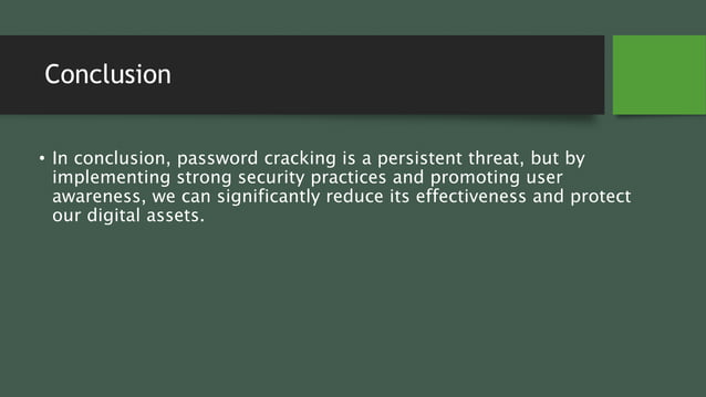 Cyber Security(Password Cracking Presentation).pptx | Information and Network Security | Computing