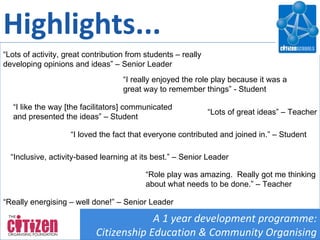 Citizen Schools Pathway Session 4 Evaluation (West London) | PPT