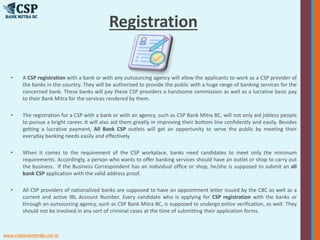 CSP Bank Mitra BC-Your trusted partner for All Bank CSP | PPTX