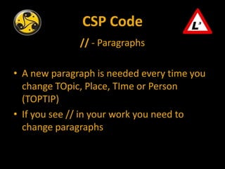 CSP code | PPTX