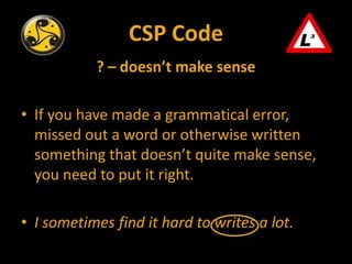 CSP code | PPT