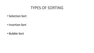CSPC/ PPS Sorting methods | PPTX