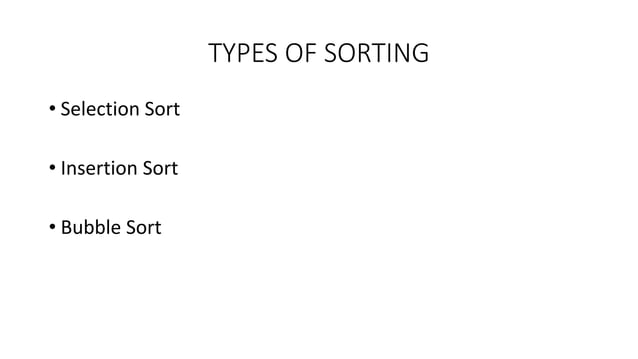 CSPC/ PPS Sorting methods | PPTX