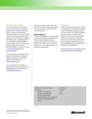 CSPC sppeds up workflow with Windows 7 Professional | PDF