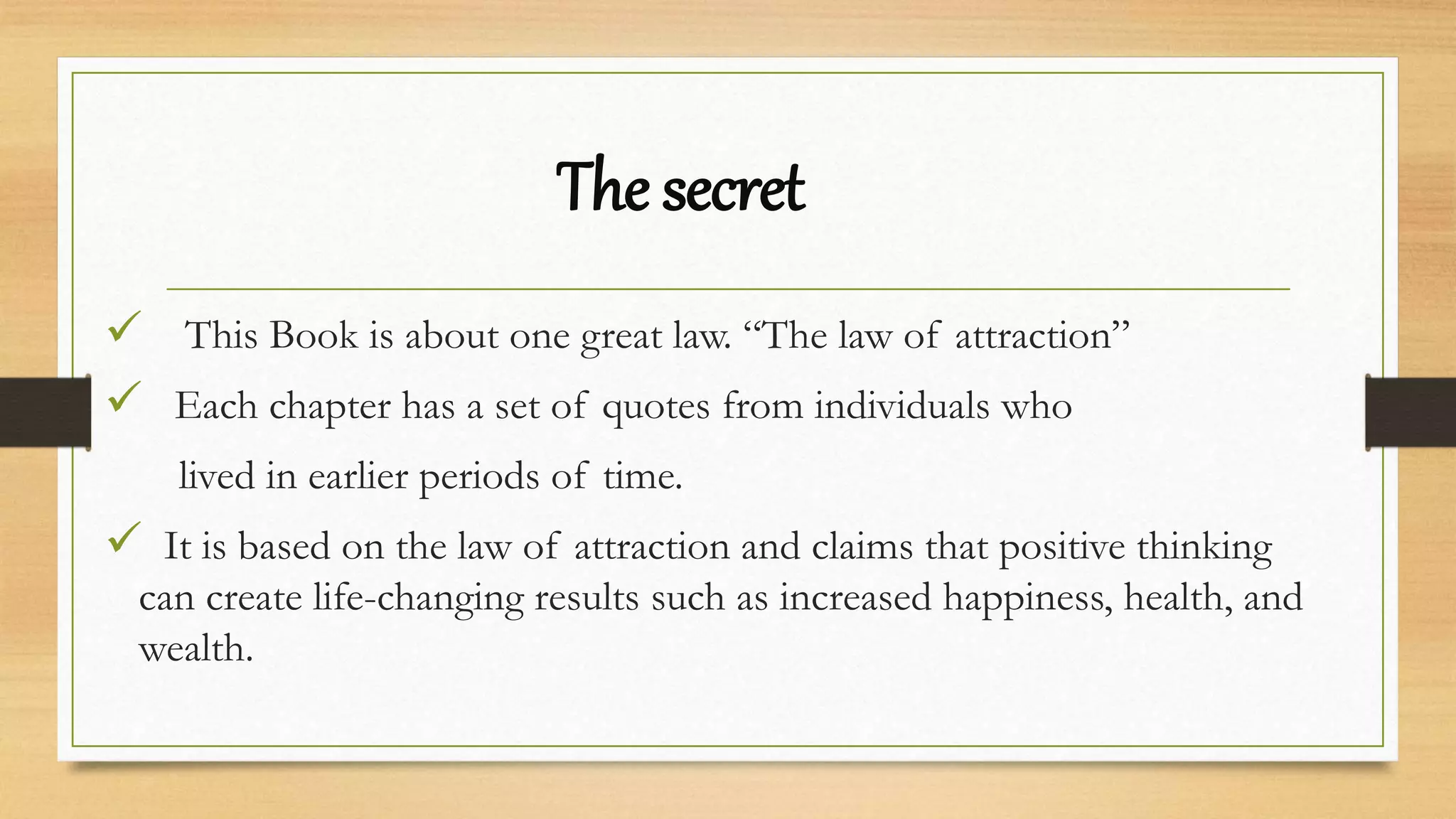 The Secret Book Review | PPSX