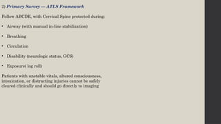 Cervical spine presenation anesthesia point of view | PPTX