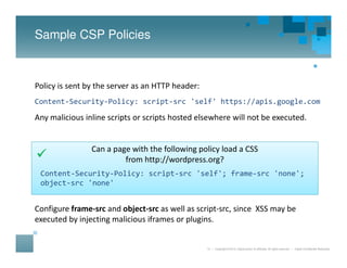 Preventing XSS with Content Security Policy | PPT