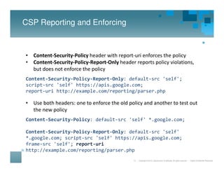Preventing XSS with Content Security Policy | PPT