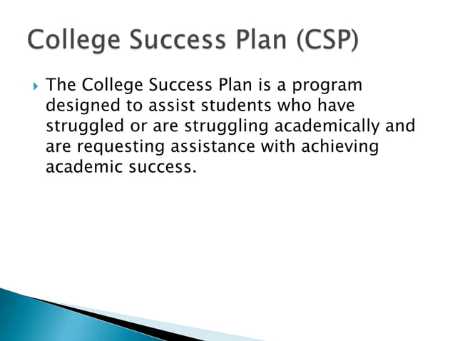 College Success Plan Orientation | PPT