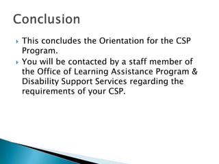 College Success Plan Orientation | PPTX