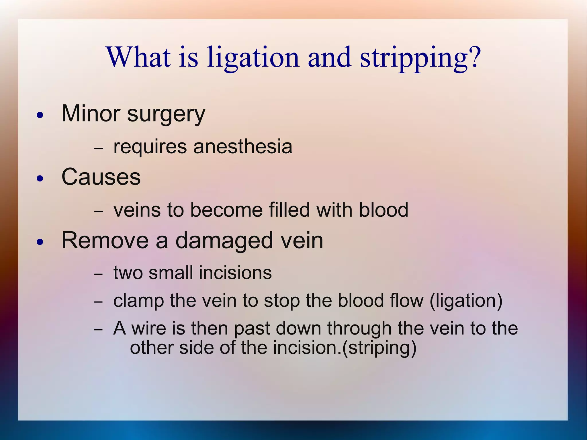 Cardiovascular system and three procedures | ODP