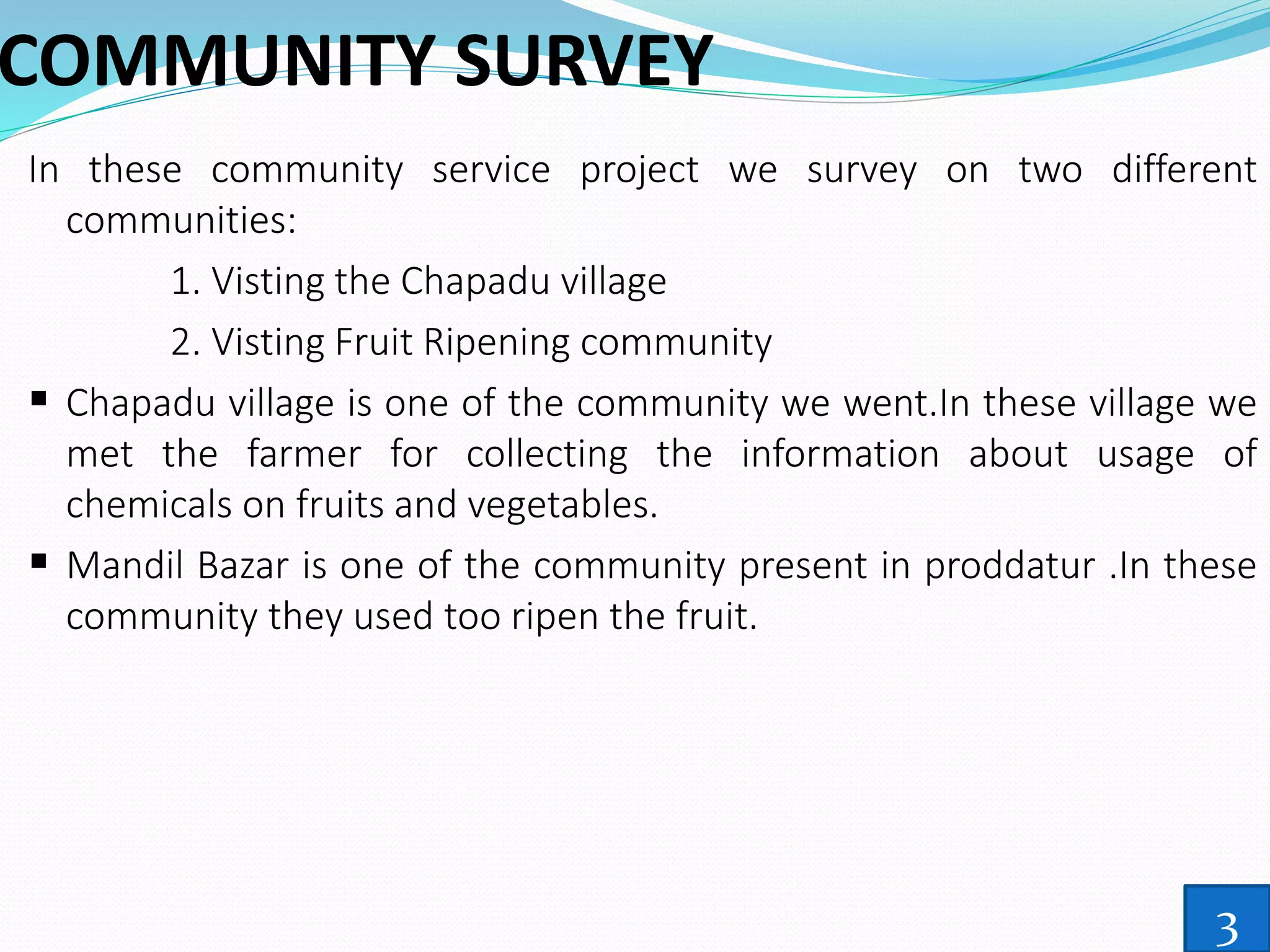 Community service project report | PPTX