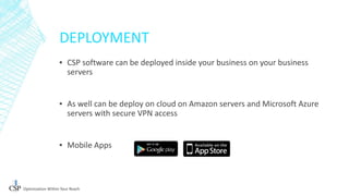 CSP Solutions Production Planning Software | PPT