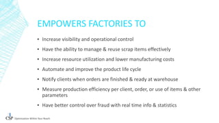CSP Solutions Production Planning Software | PPT