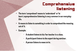 types of listening | PDF