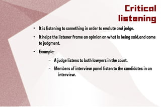 Critical Listening