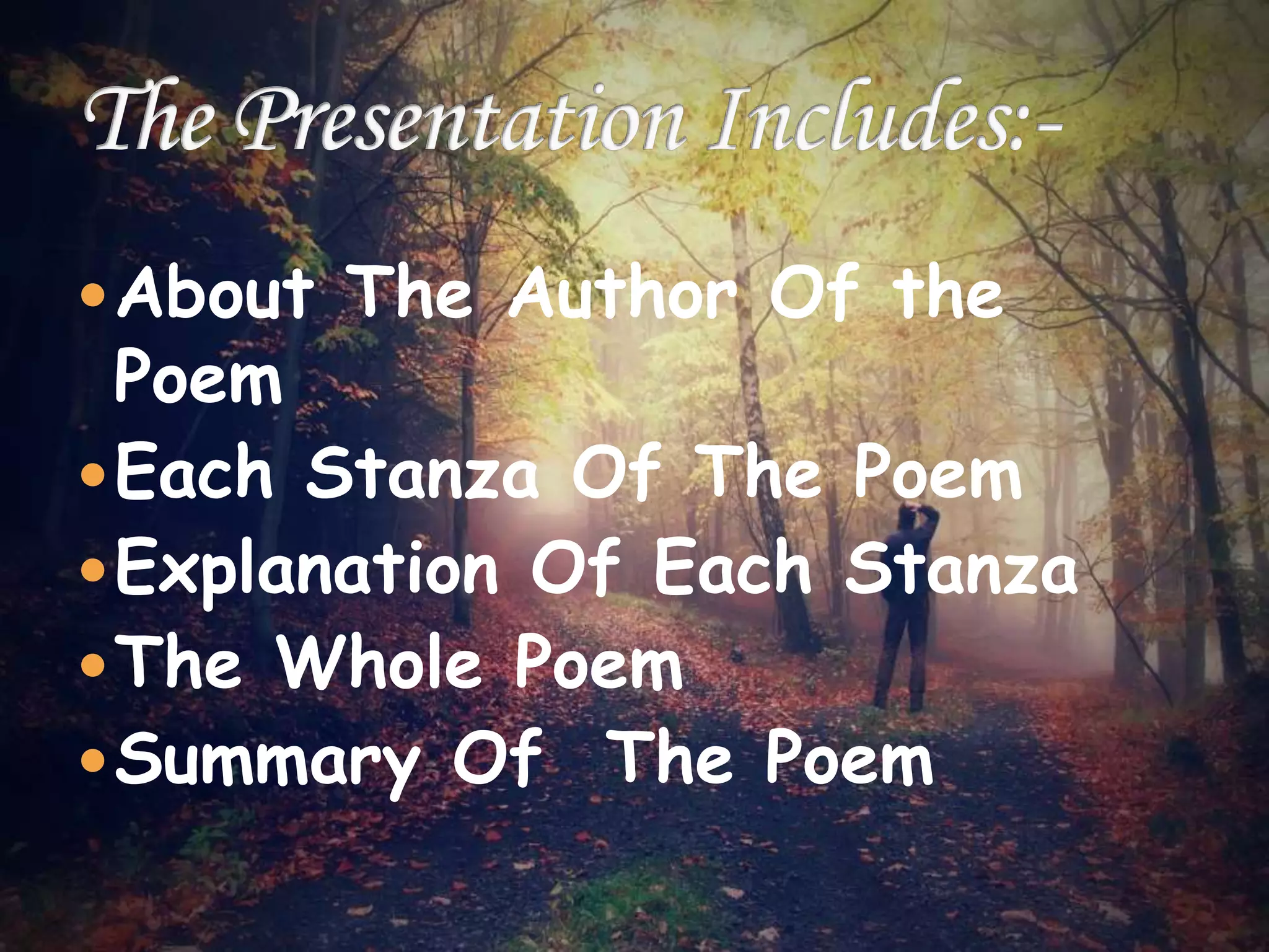 The Road Not Taken | PPTX | Poetry | Books and Literature