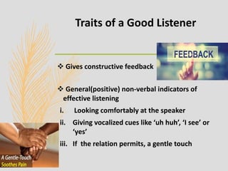 Qualities of a good listener | PPTX