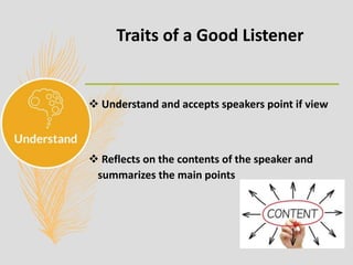 Qualities of a good listener | PPTX