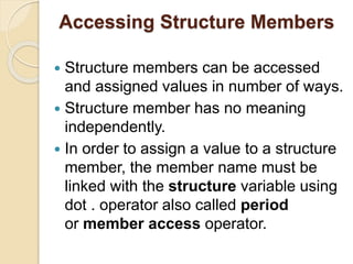Computer science ( Structures In C ) Ppt | PPTX | Programming Languages | Computing
