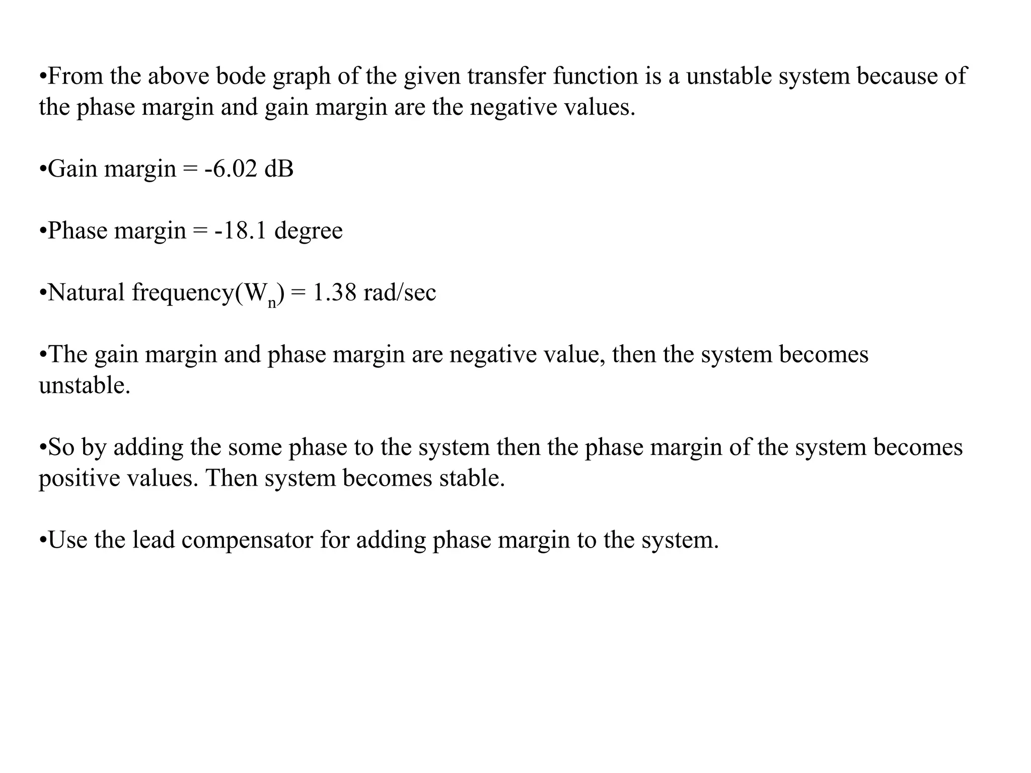 CONTROL SYSTEMS PPT ON A LEAD COMPENSATOR CHARACTERISTICS USING BODE ...