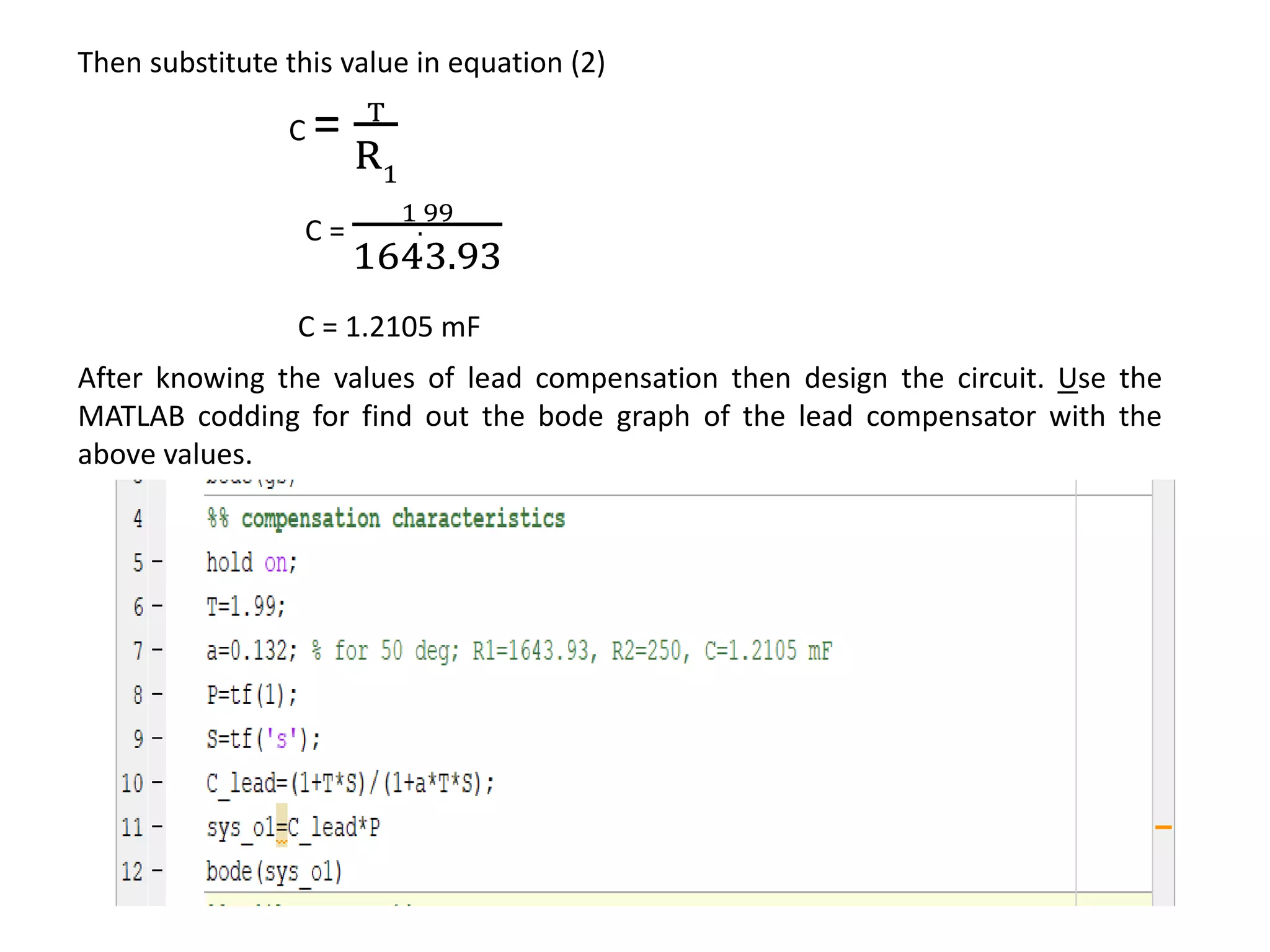 CONTROL SYSTEMS PPT ON A LEAD COMPENSATOR CHARACTERISTICS USING BODE ...