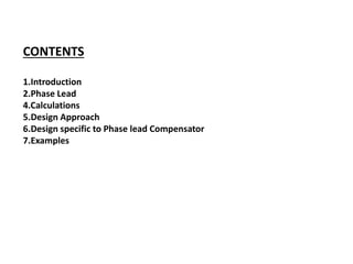 CONTROL SYSTEMS PPT ON A LEAD COMPENSATOR CHARACTERISTICS USING BODE DIAGRAM FOR MAXIMUM OF 50 ...
