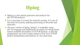 Nmap & Network sniffing | PPTX