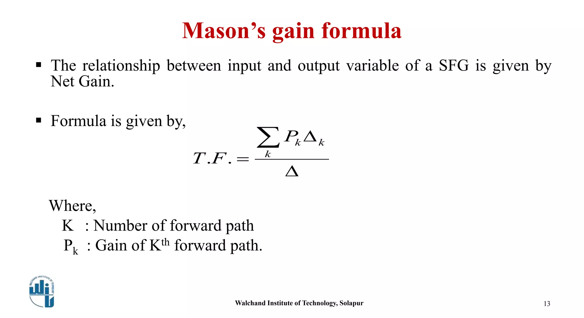 SFG and Mason's Gain Formula | PPTX