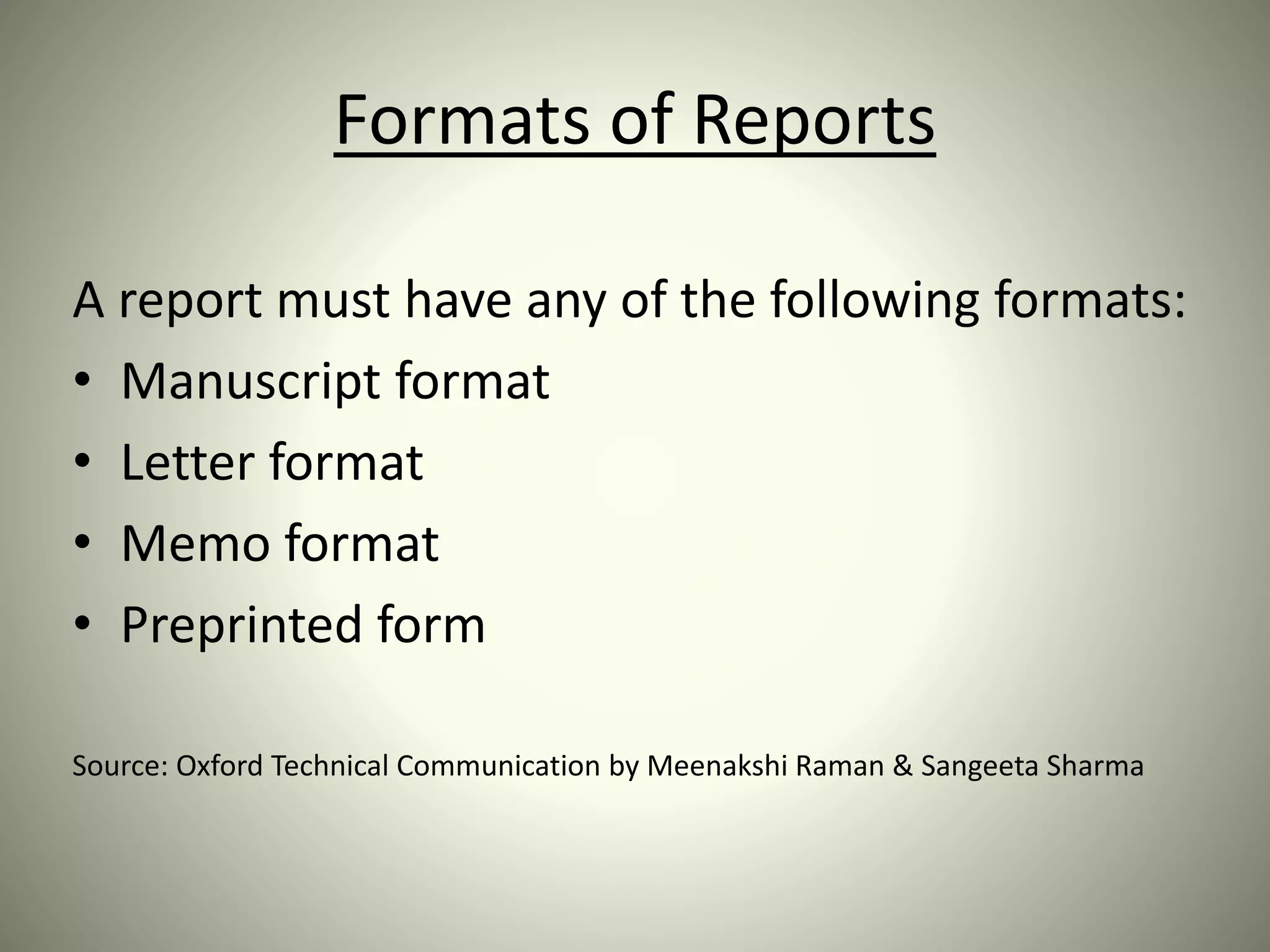 Presentation on Report Writing | PPTX