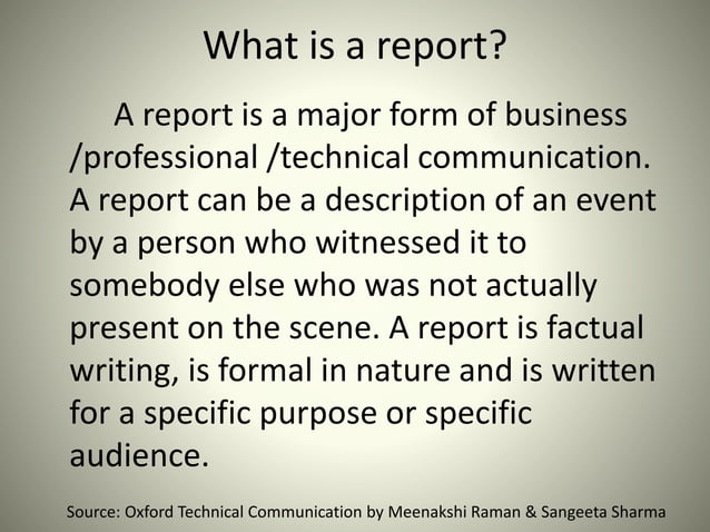 Presentation on Report Writing | PPTX